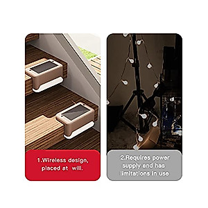 BLEAKTEIR 16Pack Solar Deck Lights LED Step Fence Lights Indoor/Outdoor Waterproof Stair Lights Motion Sensor Wireless Battery Operated Use for Wall, Patio, Garden, Yard and Driveway etc(Warm White)
