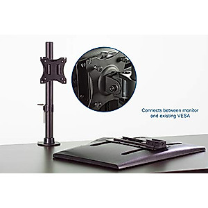 VIVO Height Adjustable VESA Adapter for Single 13 to 27 inch Monitor, Accessory Bracket Kit for Individual Screen, Black, Stand-VAD3