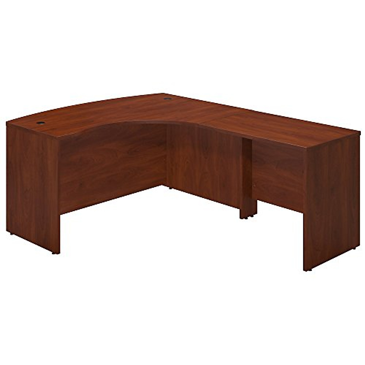 Bush Business Furniture Series C Elite 60W x 43D Right Hand Bowfront Desk Shell with 36W Return in Hansen Cherry