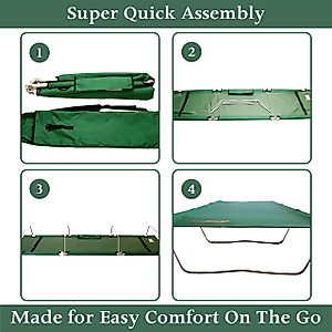 BYER OF MAINE, TriLite Cot, Very Compact When Folded, Set Up 74" L X 25" W X 8", Camping Cots for Adults, Portable Cot, Tri Lite Cot, Cot, Lightweight Cot, Outdoor Cot, Foldable Cot, Single