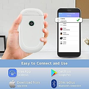 SKIO Label Maker Machine with Tape, L11 Portable Bluetooth Mini Label Printer for Labeling-no Ink Handheld Small Labeler Machine with Phone App, Fonts, Designs,Symbols,Barcode,for Organizing,Storage
