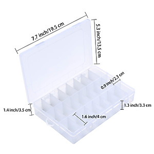 Peirich Embroidery Floss Organizer Box - 24 Compartments with 100 Hard Floss Bobbins and 459 Color Number Stickers