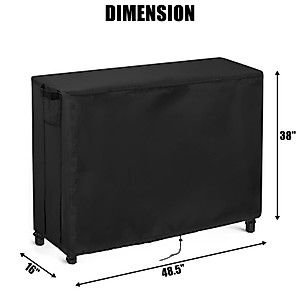 Guisong Outdoor Bar Table Cover, Protective Cover for Outdoor Console Table/Bar Height Table/Metal Outdoor Bar Table/Outside Bar for Patio-48.5" x 16" x 38"