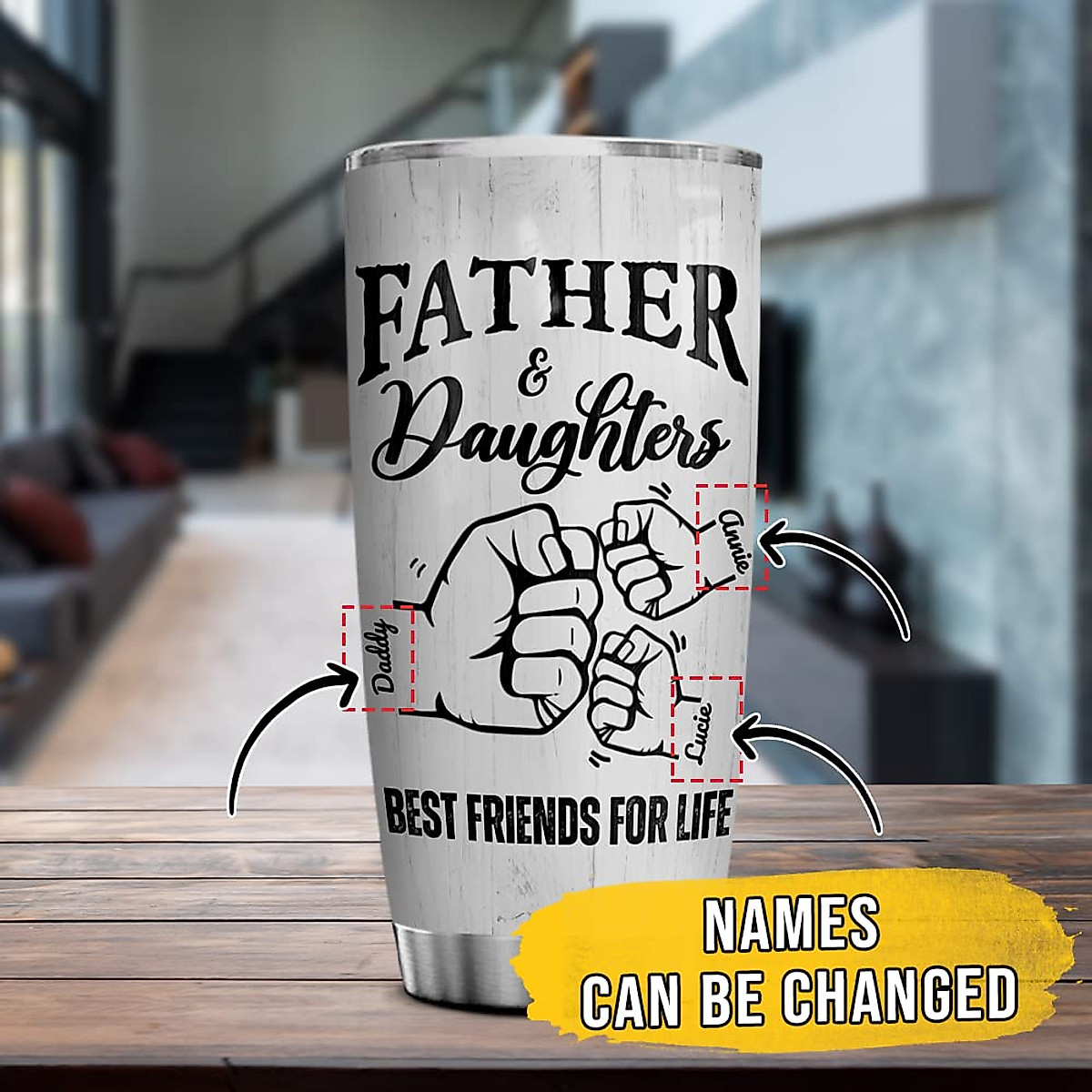 Wassmin Dad Gifts From Daughter Personalized Father Daughter Best Friends Tumbler Cup 20oz 30oz Dads Stainless Steel Insulated Coffee Tumblers Travel Mug Fathers Day Birthday Present