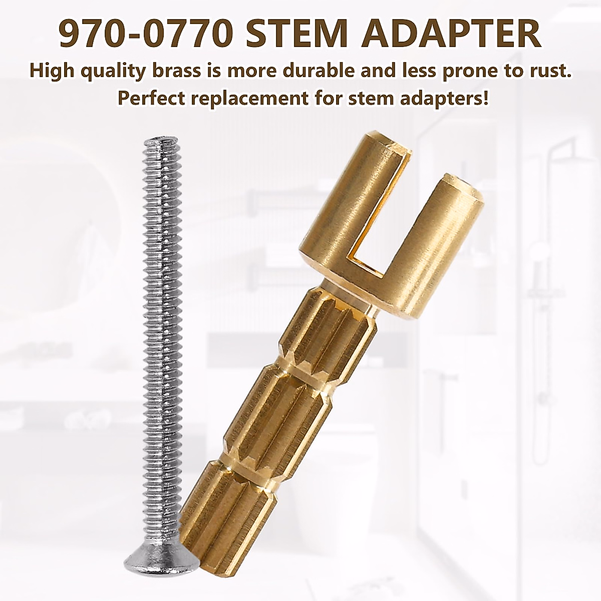 Stem Adapter with Screw 970-0770 for Pfister Shower Cartridge, Handle Parts Compatible for Pfister Securepfit Trims, Shower Handle Stem Extension Tub and Faucet Accessories Valve Extender Trim Repair