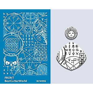 EZILLION 6PCS Silk Screen Stencil for Polymer Clay - Universal,Star,Sun,Moon Style Polymer Clay Silkscreen,Clay Earring Silkscreen Tools,Polymer Clay Kits