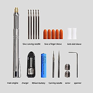 Metal Scribe,Rechargeable Engraving Pen Engraver Portable Cordless Electric Grinding Pen DIY Rotary Tool Kit