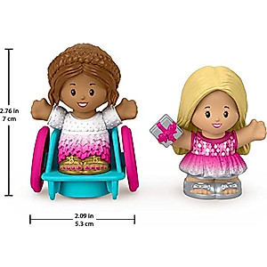 Fisher-Price Little People Barbie Toddler Toys Party Figure Pack, 2 Characters for Pretend Play Ages 18+ Months