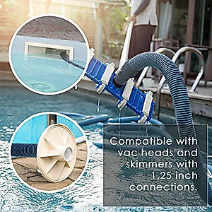 Puri Tech 1.25" x 30' Long Pool Replacement Vacuum Hose for Most Above Ground Pools