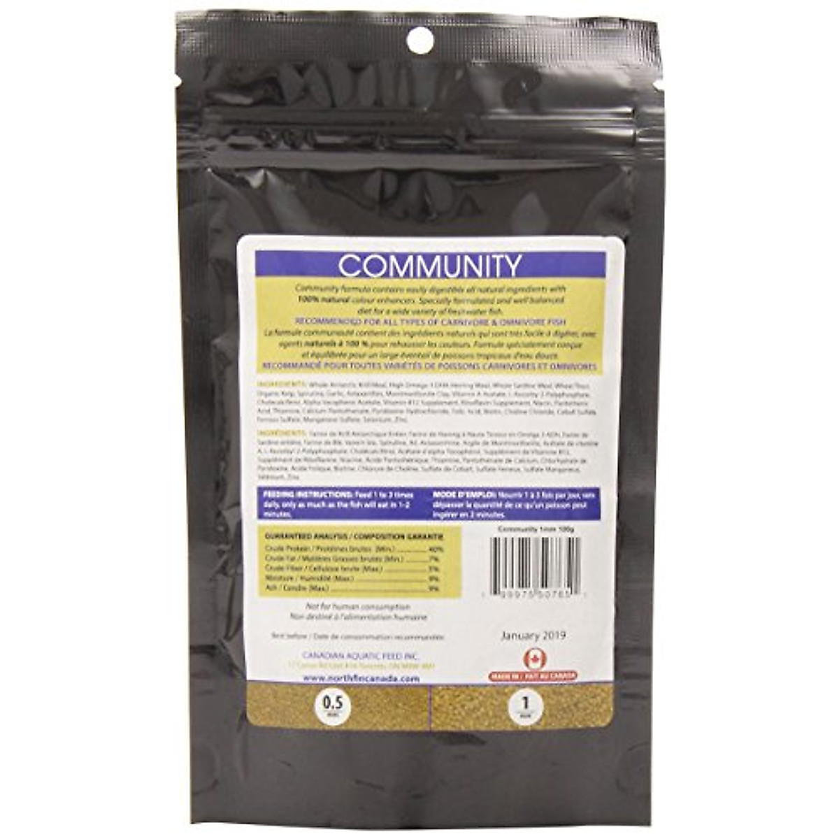 Northfin Community Formula, 1 mm Sinking Pellets, 100 g