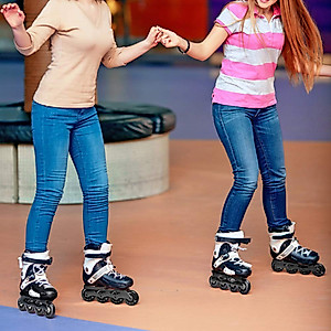 TOBWOLF 8 Pack 70mm 82A Indoor Inline Skate Replacement Wheels, Indoor Skating Wheels with ABEC-7 Bearings, Luggage Wheels, Training Wheels for Scooter - Black