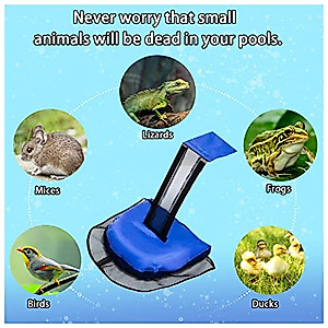 DIY RESIN 2 Pack Animal Saving Escape Ramp Critters for Pools and Spas, Frog Saver Swimming Pool, Floating Rescues Tool Outdoor Toads Critters, Reduces Pool Maintenance Needs (Blue), (D-12)