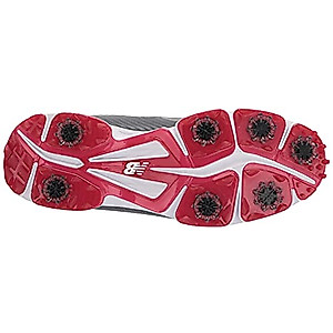 New Balance Men's Striker v2 Golf Shoe, Grey/Red, 9