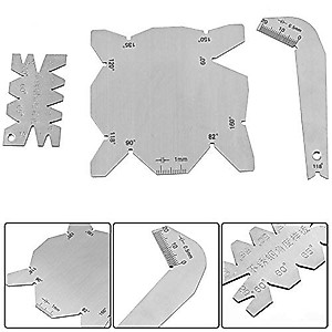 3Pcs/Set Drill Bit Angle Gauges Stainless Steel Drill Sharpener Tools S/S Angle Measuring Gage Hand Measure Tools