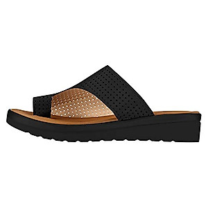 HunYUN 2019 New Women Thick Bottomed Sandal Shoes Wedge Heel Sandals Clip Toe Summer Beach Shoes