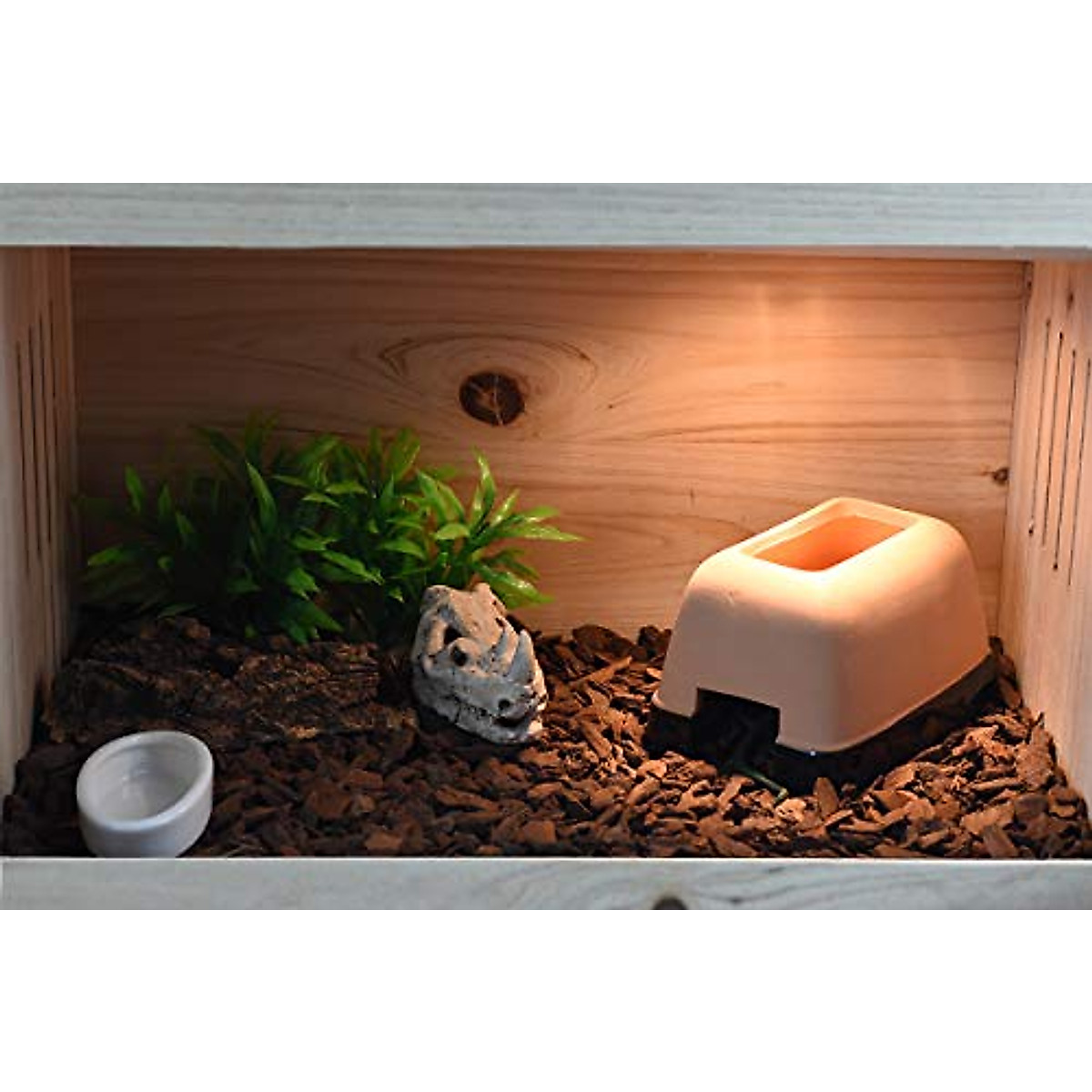 OMEM Reptiles Hideout Humidification Cave with Basin for Gecko (Large)