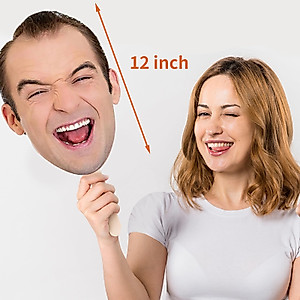 EnjoyView Custom Big Head Cutout, Fun Fathead on a Stick, Fat Head Cardboard Customize, Personalized Face Signs, Upload Your Photo, Coroplast, 1 Piece, 12” Tall