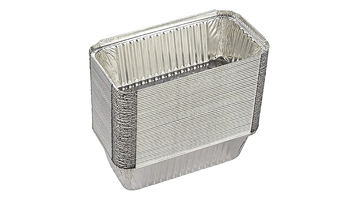 Large Aluminium Pans with Lids - 50 Pack for Food Storage