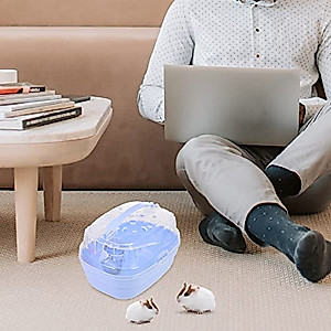 Balacoo Hamster Cage Small Animal Travel Carriers Portable Cages with Water Bottle Transparent Travel Carry Case Outdoor