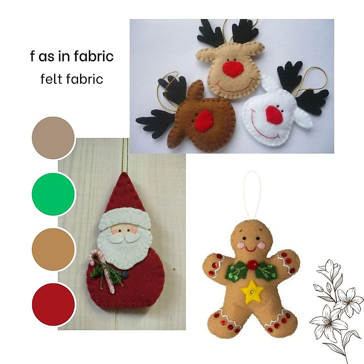 F as in Fabric | Felt Fabric Quarter Yard | 100% Acrylic | 9" X 72" | 1.5mm Thick | Hand Crafts, for Kids Creativity (Red, 9" X 72")