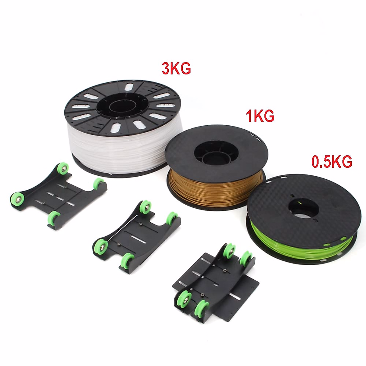 Zeberoxyz 3D Printer Filament Holder with Adjustable 26-126mm Filament Mount Rack Bracket Fits for TPU/PLA/ABS/Nylon 0.5-3KG 3D Printing Materials (Holder for 0.5-3kg Filament)