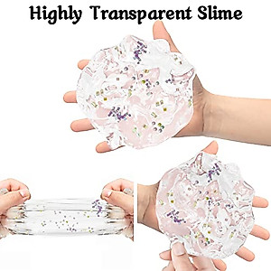XILYPELY Slime Kit for Girls, Butter Slime 2 Pack Clear Fluffy Transparent Amazing Crystal Putty Supplies, Glossy Crunchy Slimes Party Favors for Kids 8-12, Toys for Girls Boys