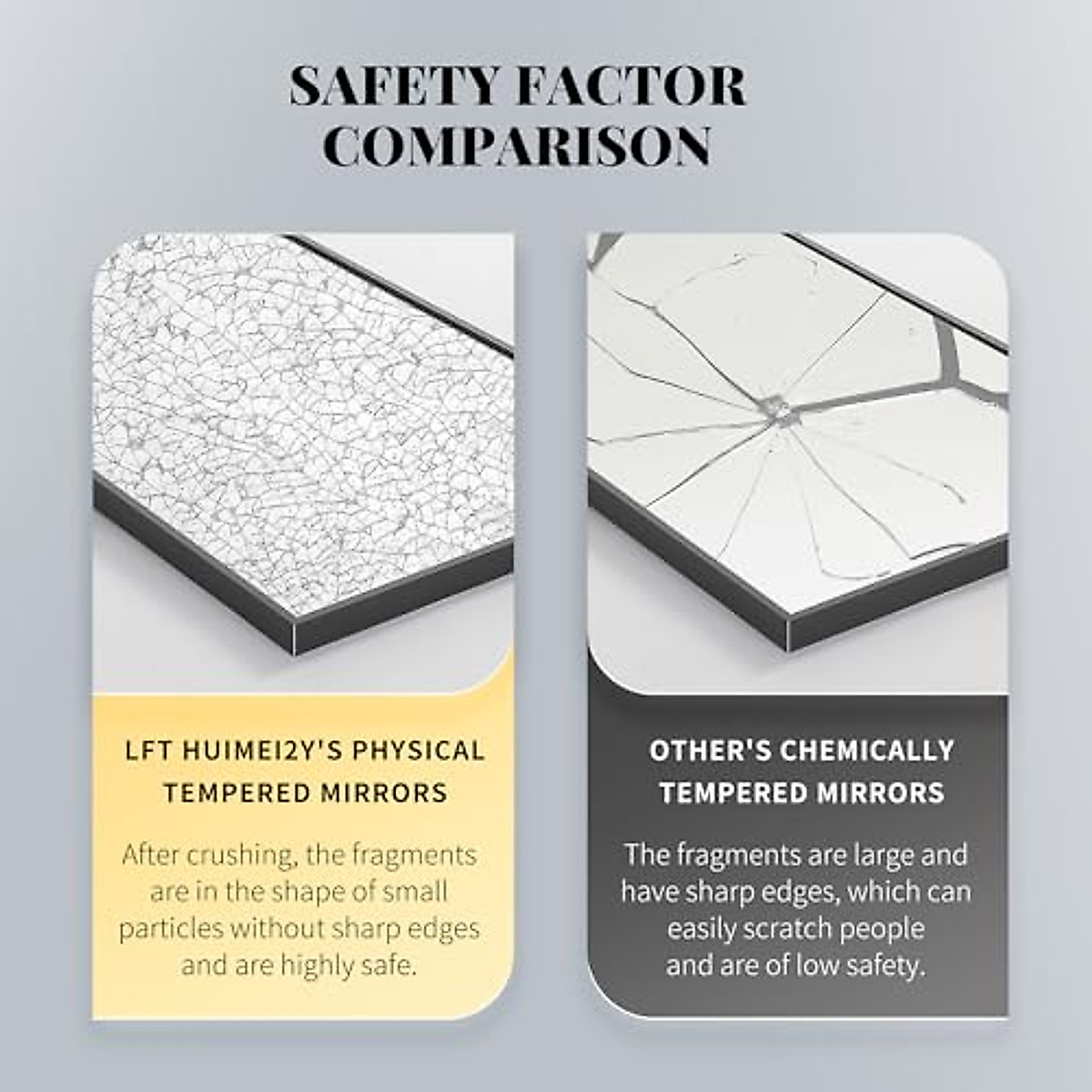 LFT HUIMEI2Y Full Length Mirror 71"x32", Standing Hanging or Leaning Against Floor Tempered Mirrors, Wall-Mounted Full Body Dressing Mirror with Aluminum Alloy Frame for Living Room, Bedroom, Black