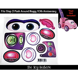 The Toy Restore Replacement Decals fits Step2 10th Anniversary Push Around Buggy Girl Ride-on Car