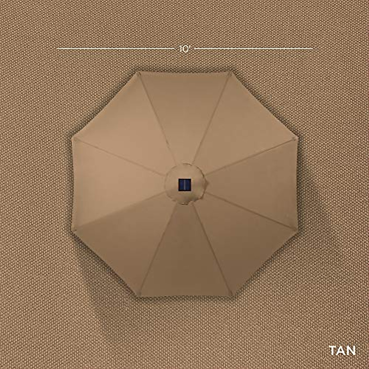 Best Choice Products 10ft Solar Powered Aluminum Polyester LED Lighted Patio Umbrella w/Tilt Adjustment and UV-Resistant Fabric, Tan