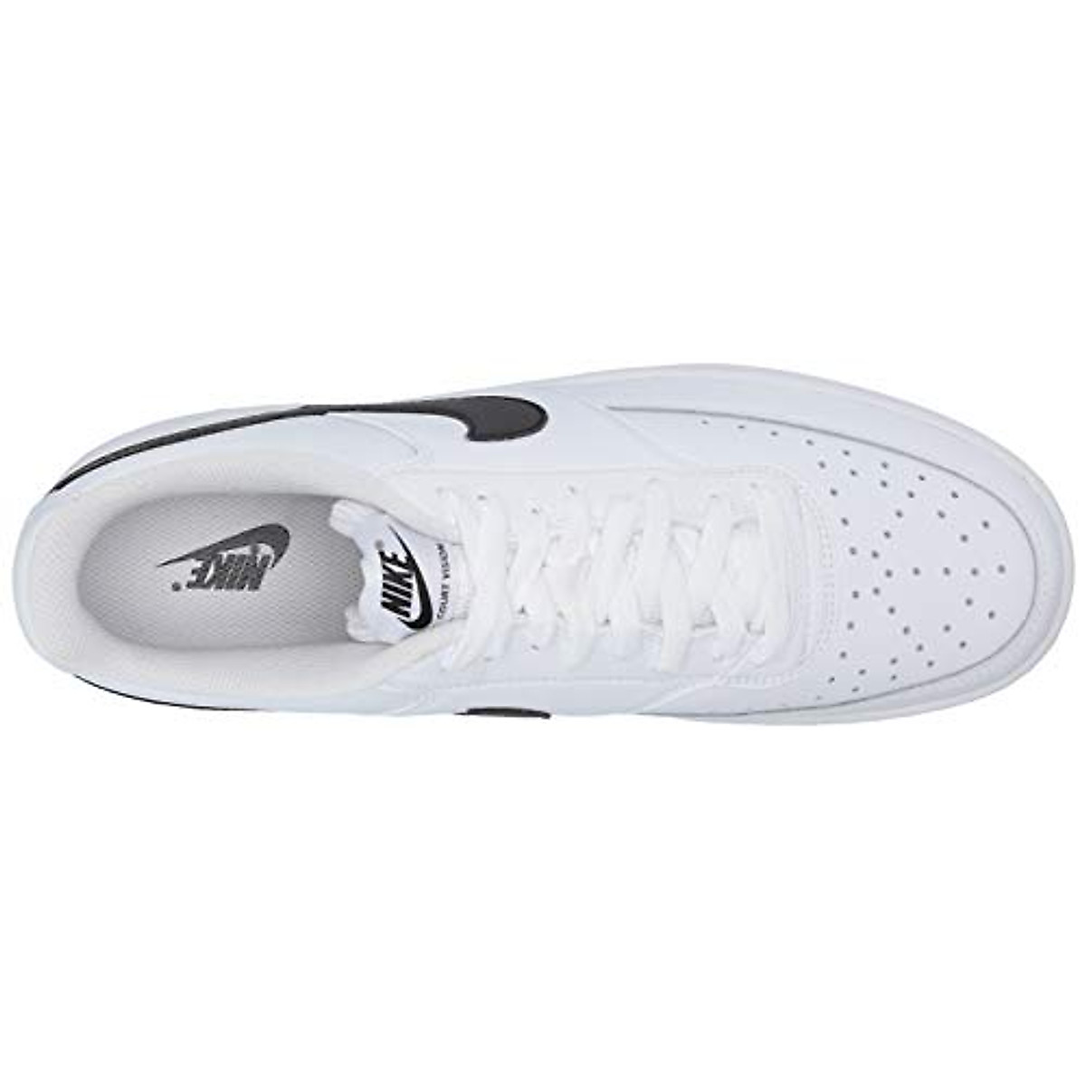 Nike Men's Court Vision Low Sneaker, White/Blackwhite, 10.5 Regular US