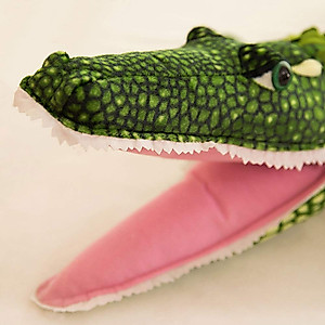 MMTTAO Alligator Plush Toy Realistic Crocodile Stuffed Animal 39 Inch Jumbo Animal Stuffed Soft Plushies Cute Dolls Collection Huggable Throw Pillow Cushion Gift for Kids Children Boys Girls, 39Inches