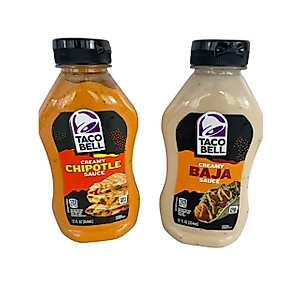 12 Oz Taco Bell Creamy Chipotle Sauce & 12 Oz Taco Bell Creamy Baja Sauce