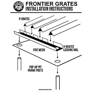 FIRESIDE OUTDOOR Frontier Grates | Dutch Oven Accessory for Pop-Up Fire Pit | Cook with Dutch Ovens | Extends The Life of Your Fire Mesh | 5lbs. Total Weight | Fits in Original Carrying Case
