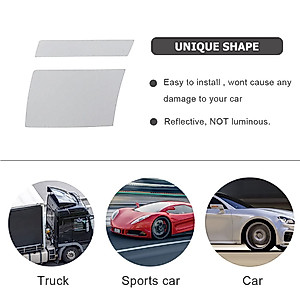 6Pcs Car Wheel Decals, Fit Size 18"-21" Wheels, Reflective Car Wheel Rim Decals Stripe Racing Wheel Rim Stickers Safety Decoration Car Accessories