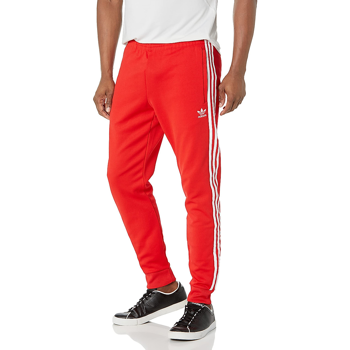 adidas Originals Men's Adicolor Classics Superstar Track Pants, Vivid Red, Large