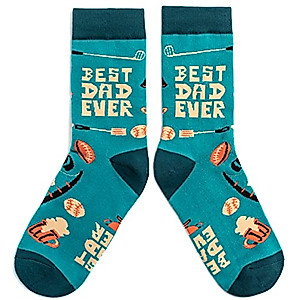 Best Dad Ever Socks - Funny Novelty Gift for Dads and Grandpas for Father's Day and Christmas Stocking Stuffers