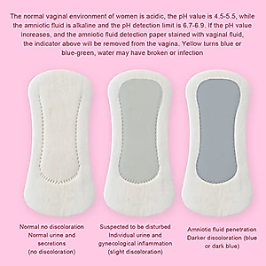 2pcs Amniotic Fluid Test Strips, Litmus pH Range Test Strips, PH Indicator Test Strips with Amniotic Fluid Control Chart, Maternity Home High Sensitivity Female PH Test Strip