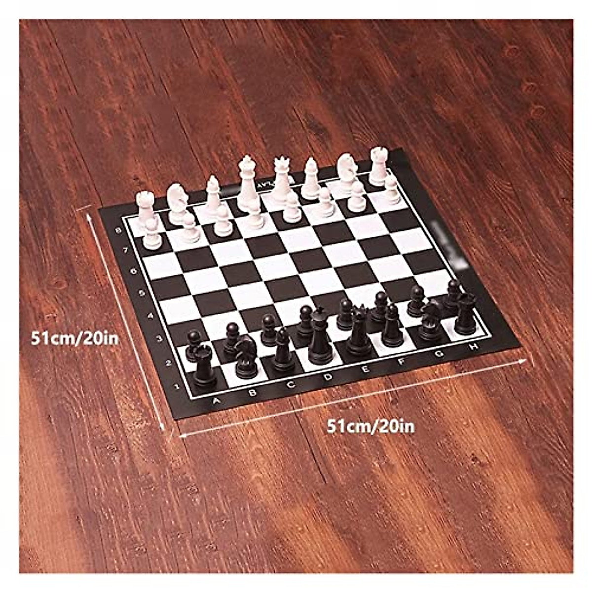 Chess Board Game Portable Chess Checkers Set，Folding Roll Up Chess Game for Outdoor Activities Chess Sets Travel Chess Set