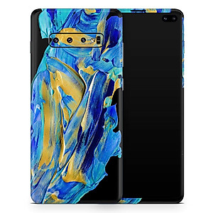 DesignSkinz Liquid Abstract Paint V65 Protective Vinyl Decal Wrap Skin Cover Compatible with The Samsung Galaxy S20 (Screen Trim & Back Glass Skin)