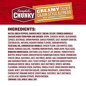 Campbell’s Chunky Soup, Creamy Cajun Chicken Alfredo Soup, 18.8 oz Can