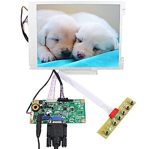 LCDBOARD 8.4" IPS LCD Screen 8.4 inch 800X600 Display M084GNS1 R1 with VGA Controller Board RT2270C-A (for DIY Monitor)