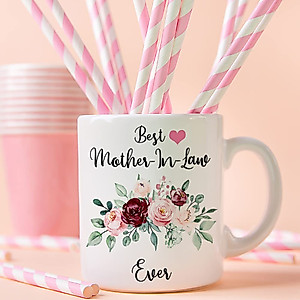 Fatbaby Best Mother In Law Ever Coffee Mug,Mother's Day Gifts for Mother In Law,Mother In Law from Daughter In Law,Son In Law, Mother In Law Birthday Thanksgiving Christmas Gifts Tea Cup 11oz