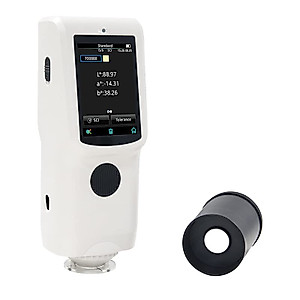 HFBTE Spectrocolorreader Color Meter Colorimeter Spectrometer Paint Ink Textile Ceramics Chroma Meter Spectrophotometer Color Difference Instrument with Ø4mm Aperture SCI D65 A F2(CWF) Mass Storage