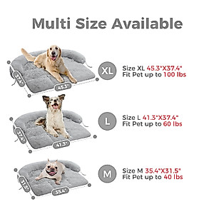 MUTTROS Dog Bed Large Sized Dog, Fluffy Dog Bed Couch Cover, Calming Large Dog Bed, Washable Dog Mat for Furniture Protector,Perfect for Small, Medium and Large Dogs and Cats