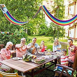 Blulu Rainbow Ceiling Decorations Banner Hanging Rainbow Cloud Ceiling Decoration Rainbow Garland Bunting Banner for Birthday Baby Shower Decoration Classroom Ceiling Decor (1 Pc)