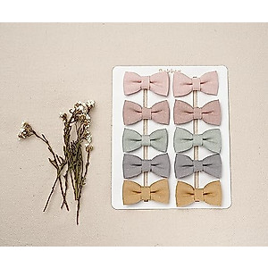 FANCY CLOUDS Baby Hair Clips with Baby Girl Bows,20pc Boutique Handmade Fully Lined Hair Barrettes Hair Accessories for All Age Girls Toddlers Infants