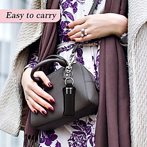 Chapstick Holder Lip Balm Sleeves Pouch Portable Lipstick Holder Bags Lip Gloss Holder Chapstick Holder With Clip for Women (Pink Black etc)