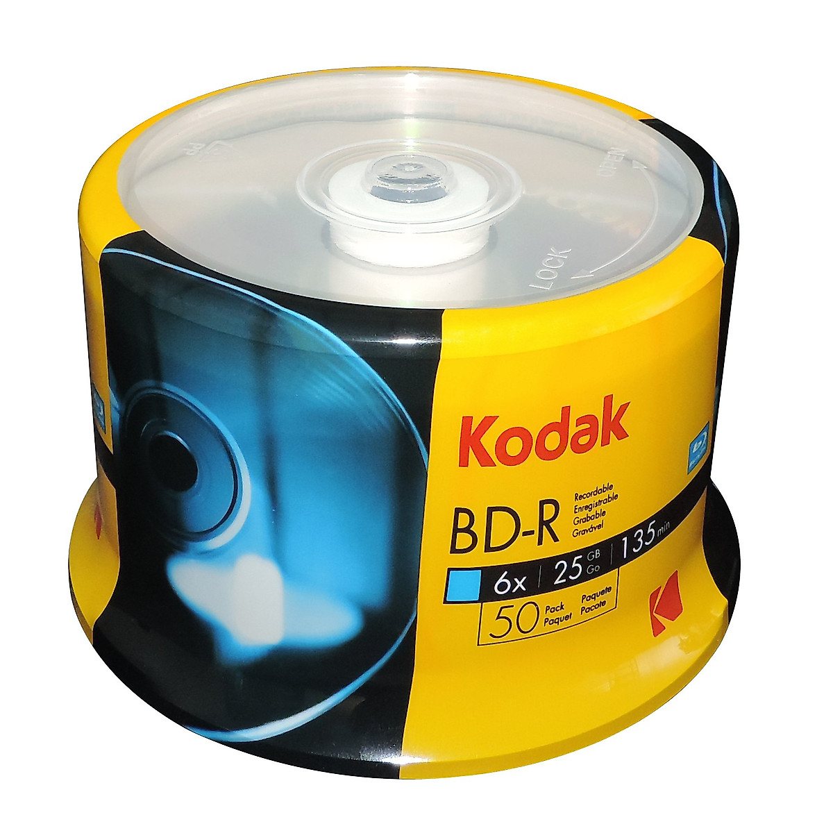KODAK BD-R 6X 25GB 50-Pack Cakebox