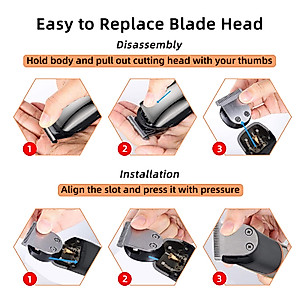 Men Beard Trimmer, Shaving Machines with 6 In 1 Grooming Kit for Hair Clippers Body Mustache Nose Hair Trimmer for Men Cordless, Waterproof Electric Trimmer for Men with USB Rechargeable