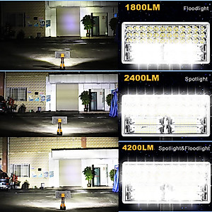 Philophca for Dewalt Light 20V Max Li-ion Battery, 40W 4200LM Floodlight Spotlight with USB Port, Zinc Alloy 110 Degree Pivoting Head, Flashlight LED Work Light for Emergency Power Outage, Camping